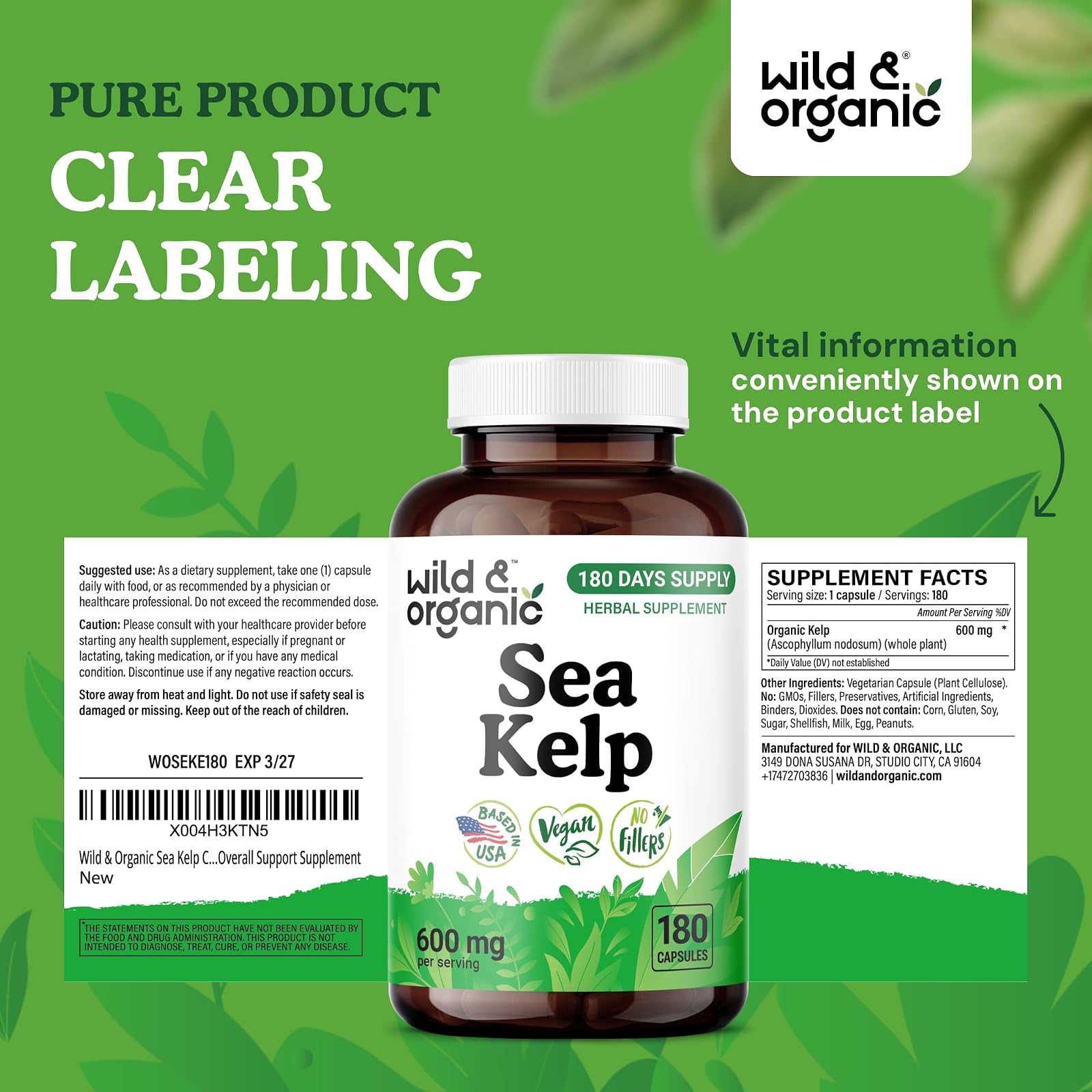 nutrient-rich sea kelp for vitality