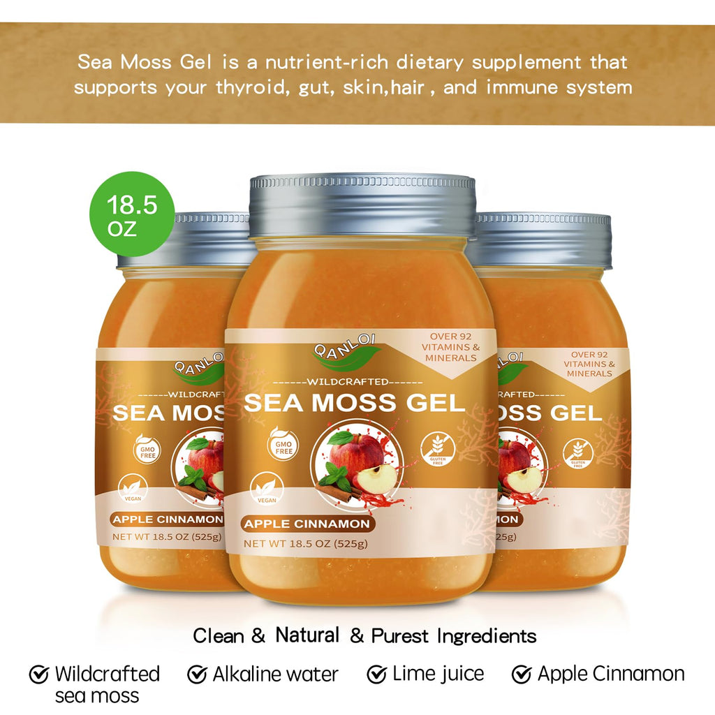 Nutrient-rich sea moss gel supplement