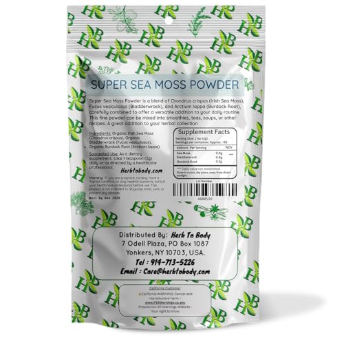 Nutrient-rich sea moss powder for health