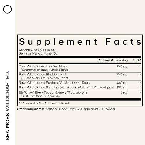 nutrient-rich sea moss supplement capsules