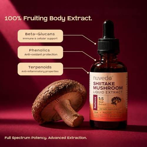 Nutrient-rich shiitake mushroom extract