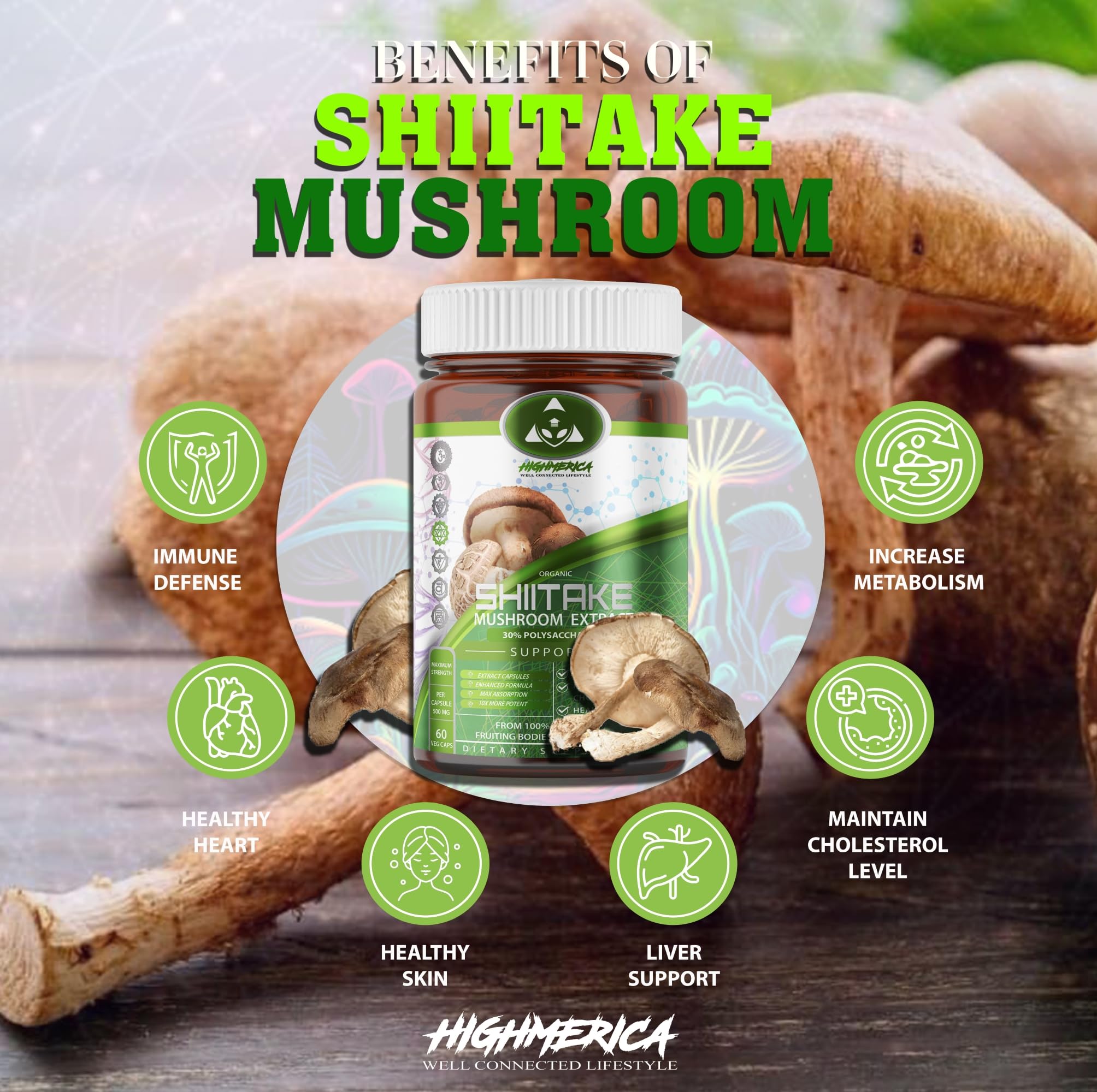 nutrient-rich shiitake mushroom supplement