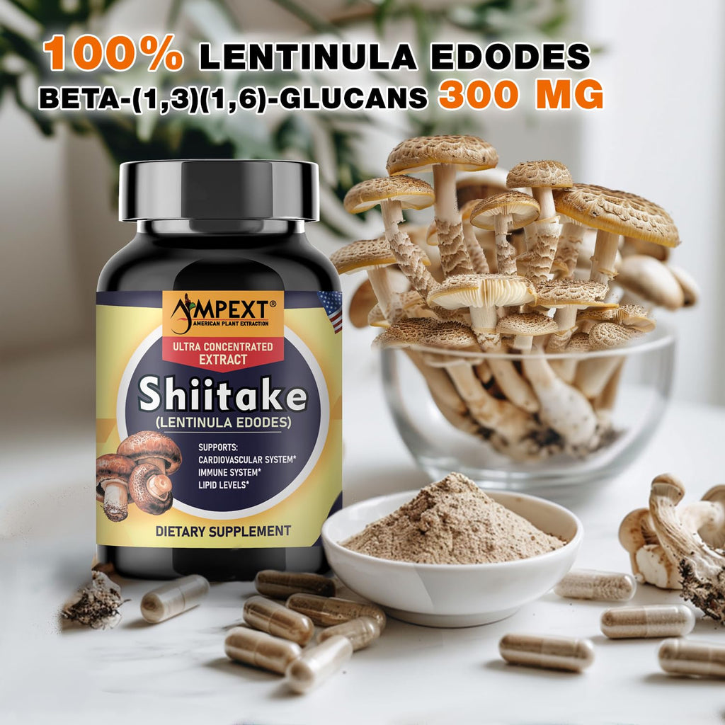 Nutrient-rich shiitake mushrooms supplement