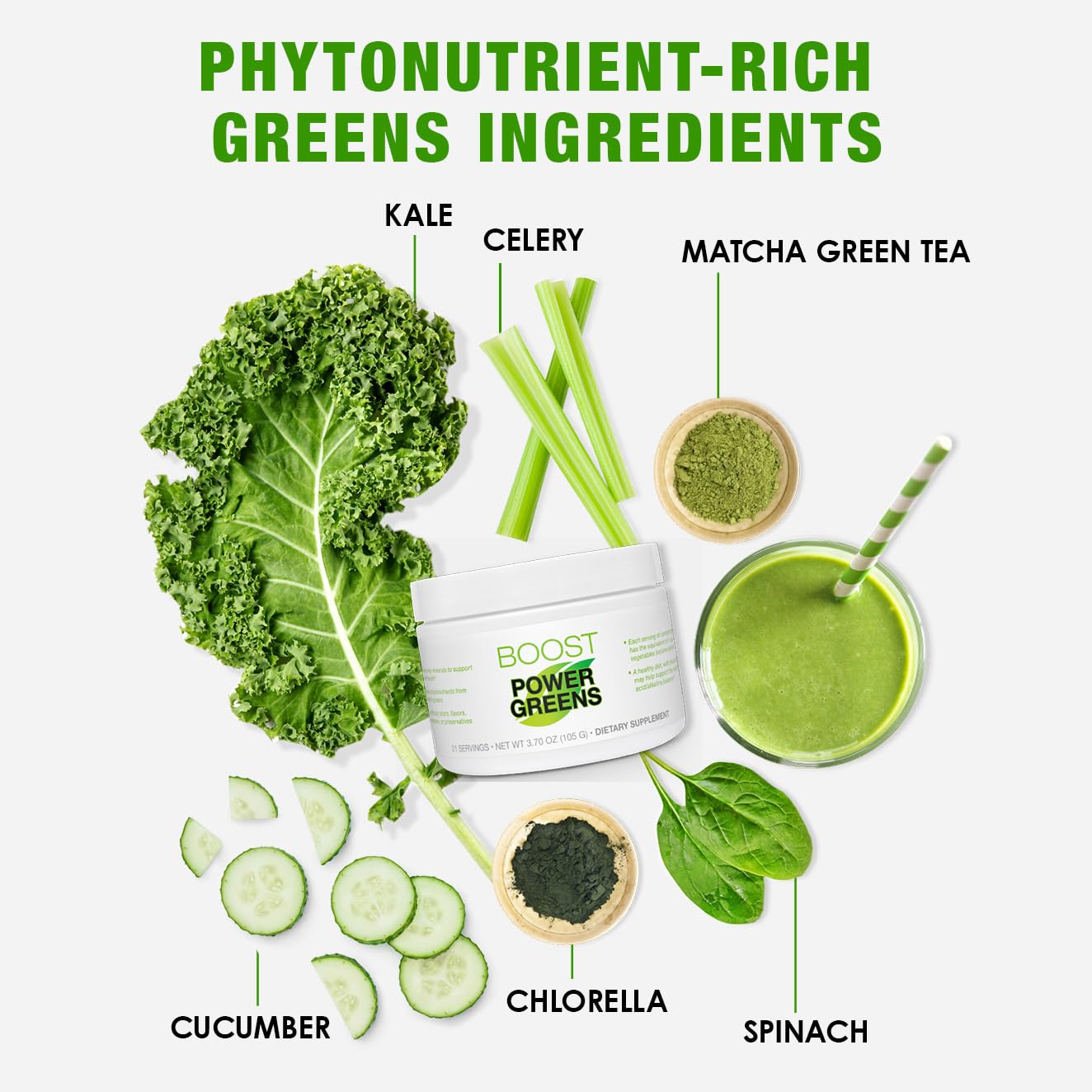 nutrient-rich spinach and kale blend