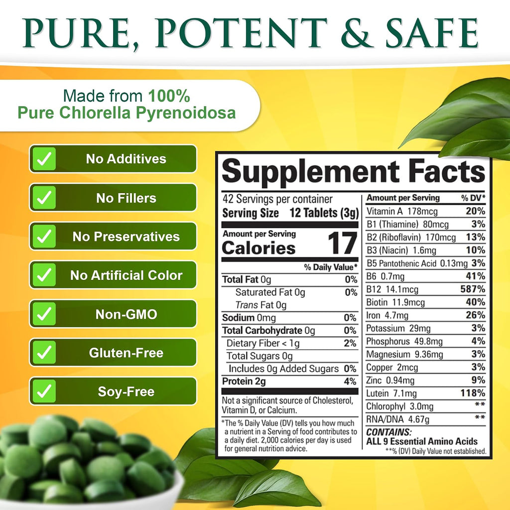 nutrient-rich spirulina and chlorella