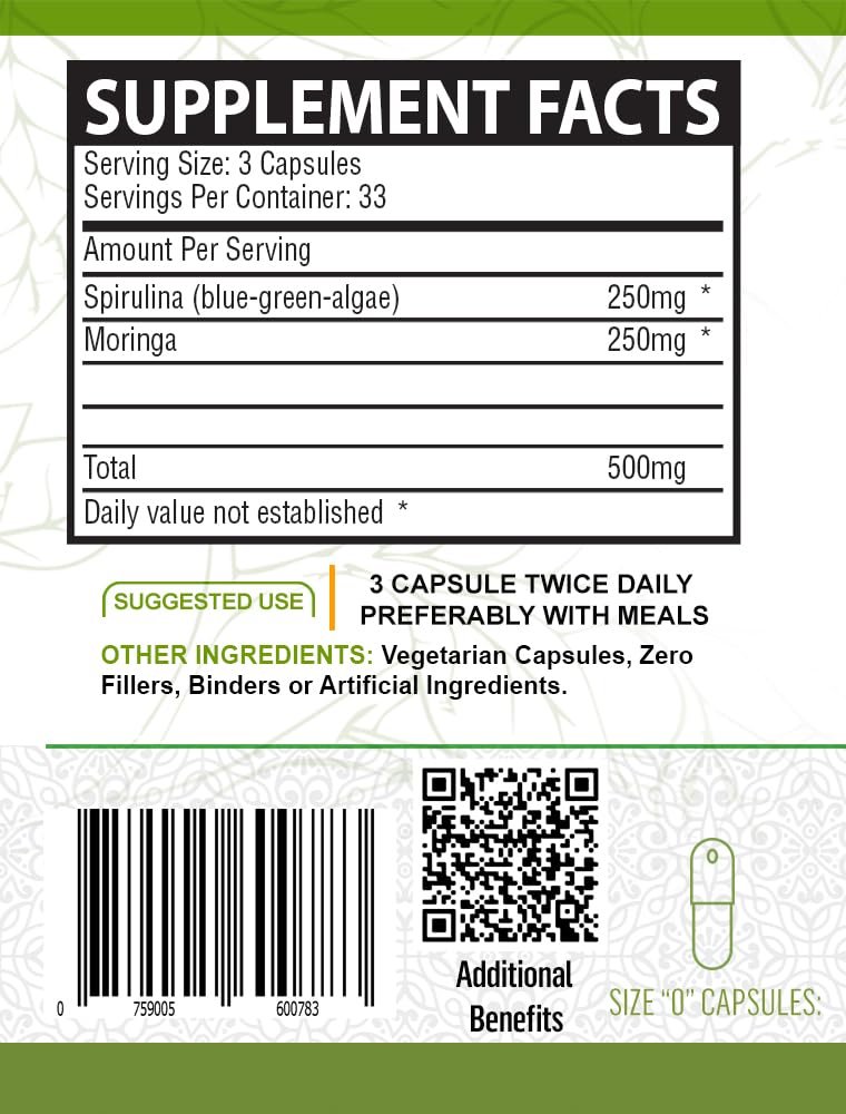 nutrient-rich spirulina and moringa blend