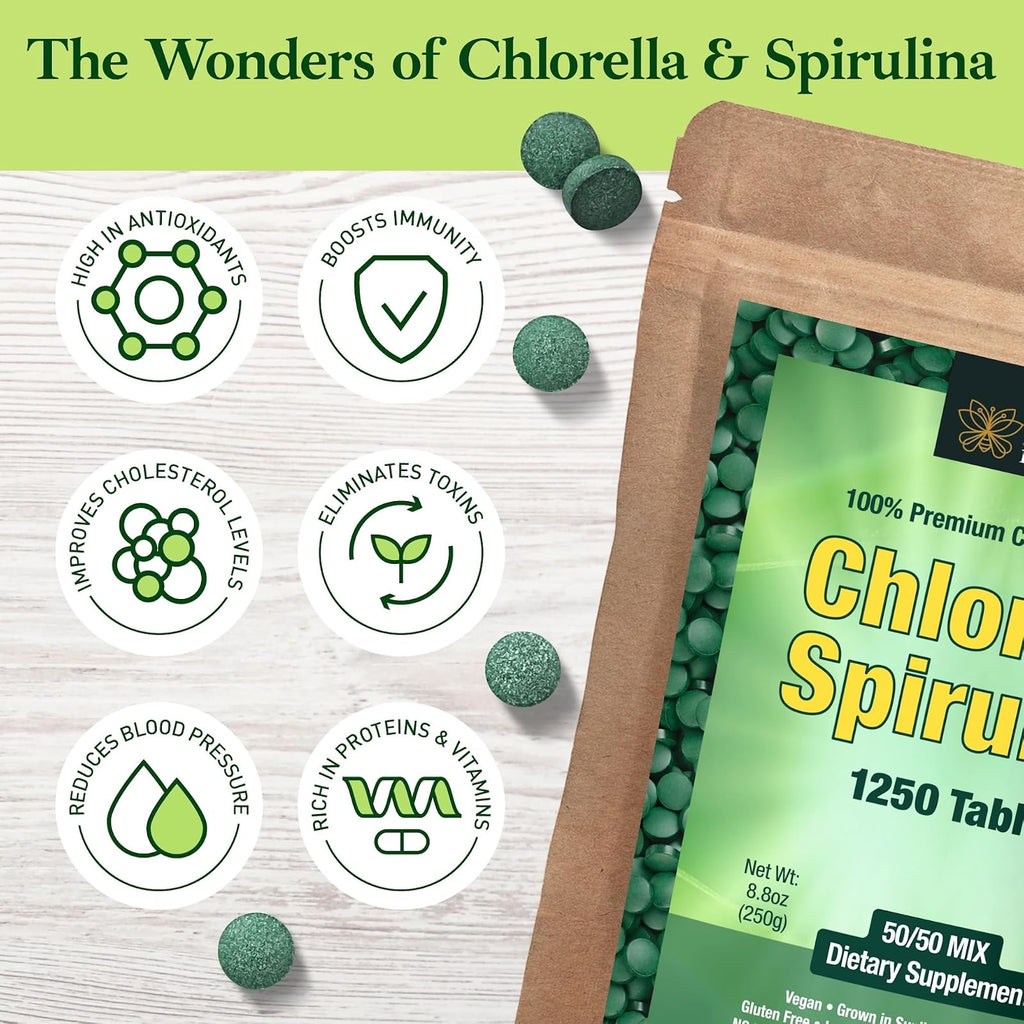 nutrient-rich spirulina chlorella blend