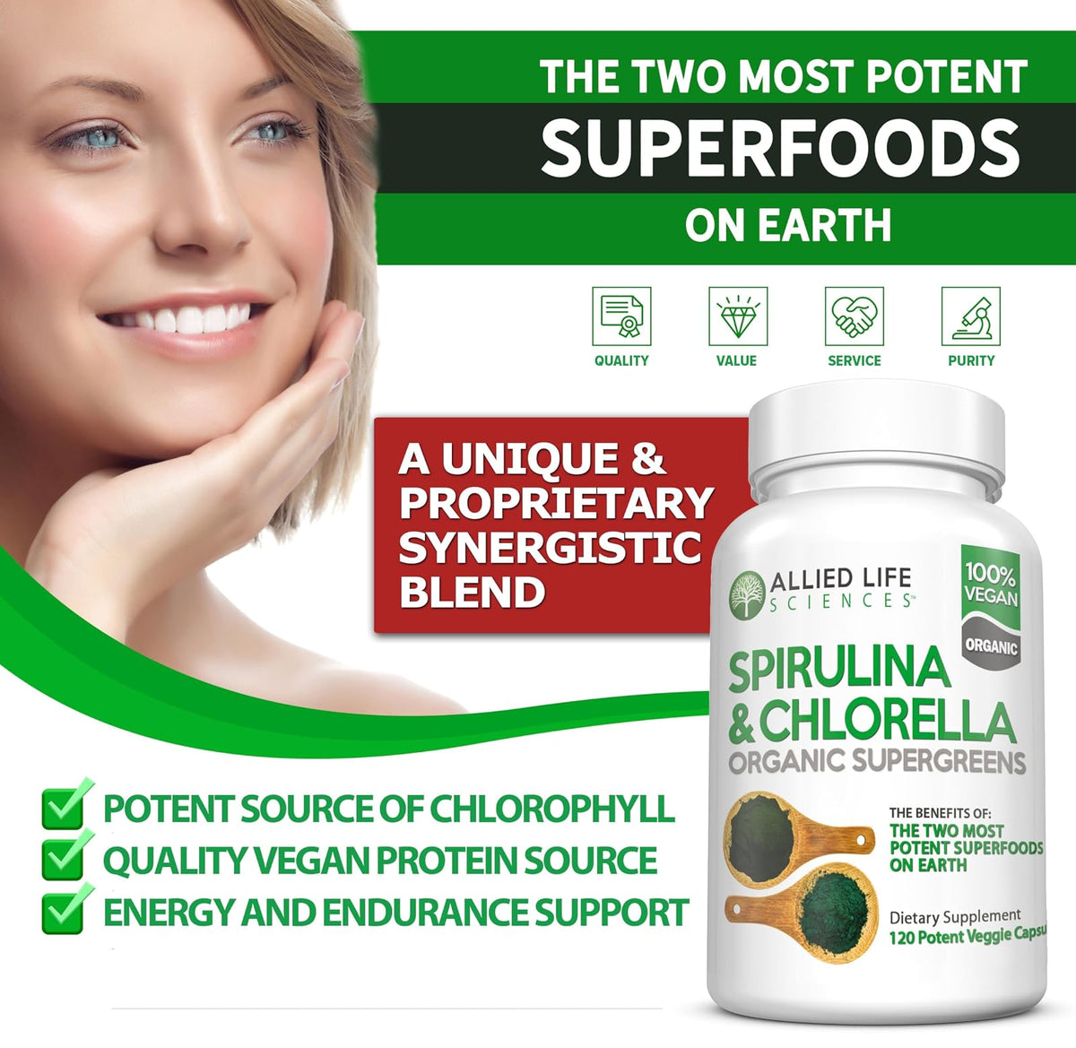 nutrient-rich spirulina & chlorella blend