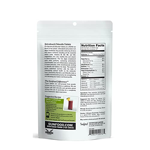 nutrient-rich spirulina & chlorella supplement