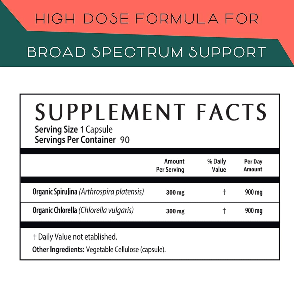 nutrient-rich spirulina & chlorella supplement
