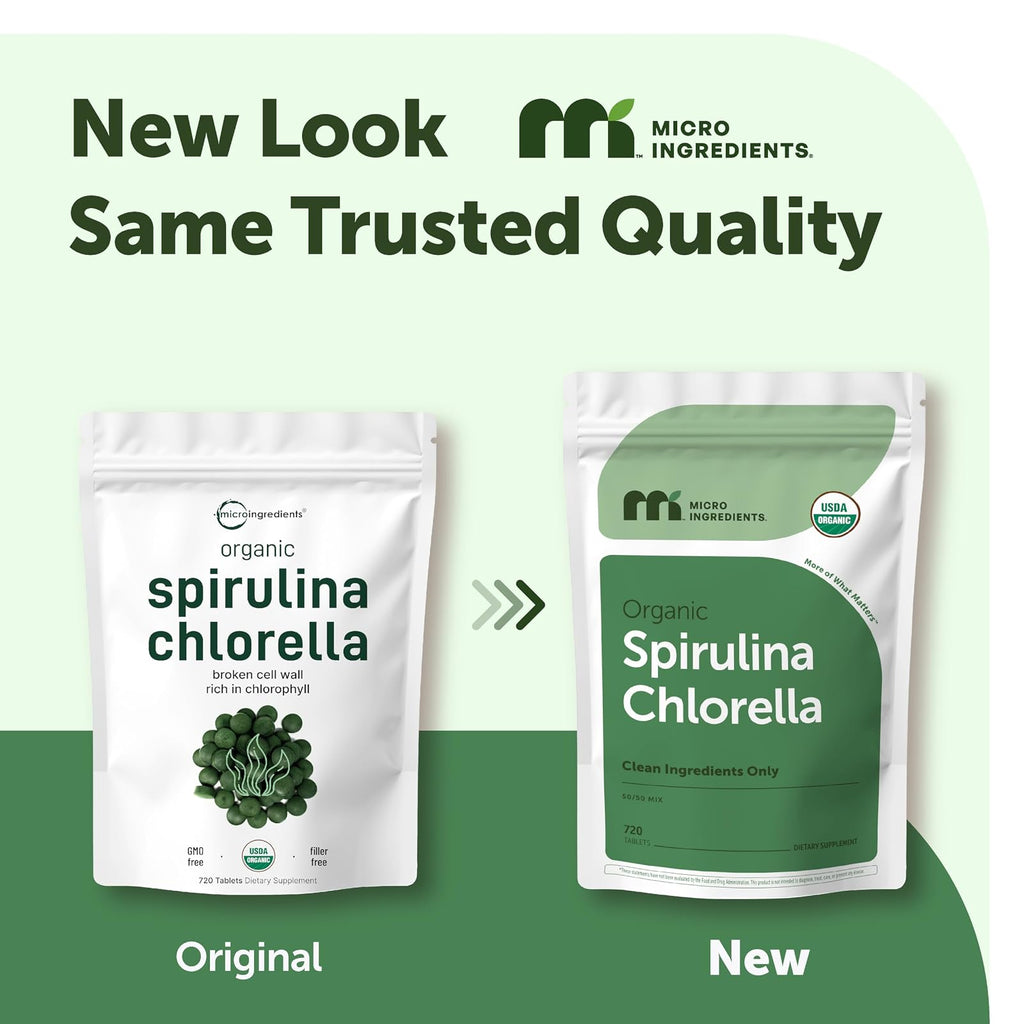 nutrient-rich spirulina & chlorella