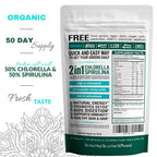 nutrient-rich spirulina & chlorella