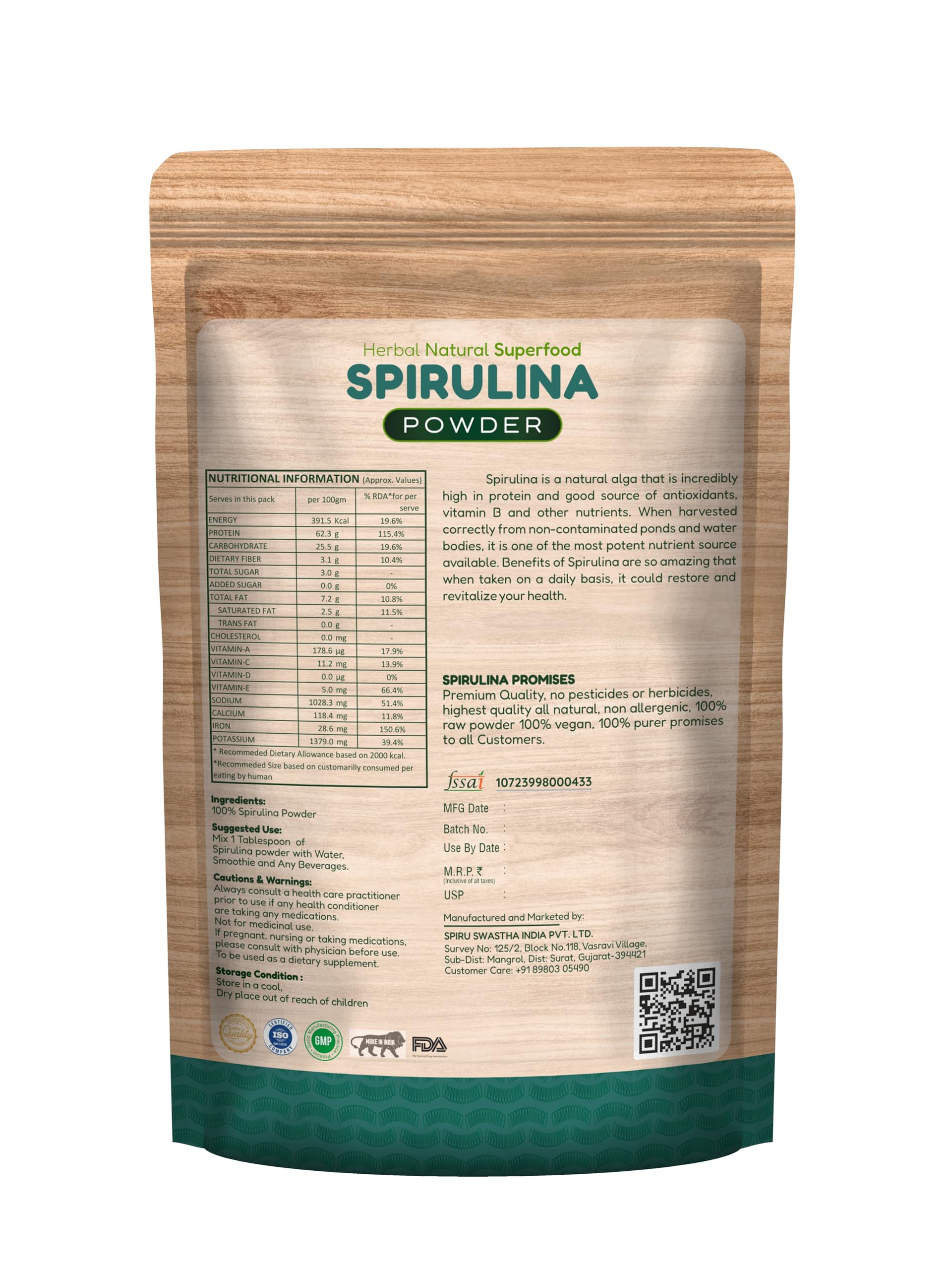 nutrient-rich spirulina for health