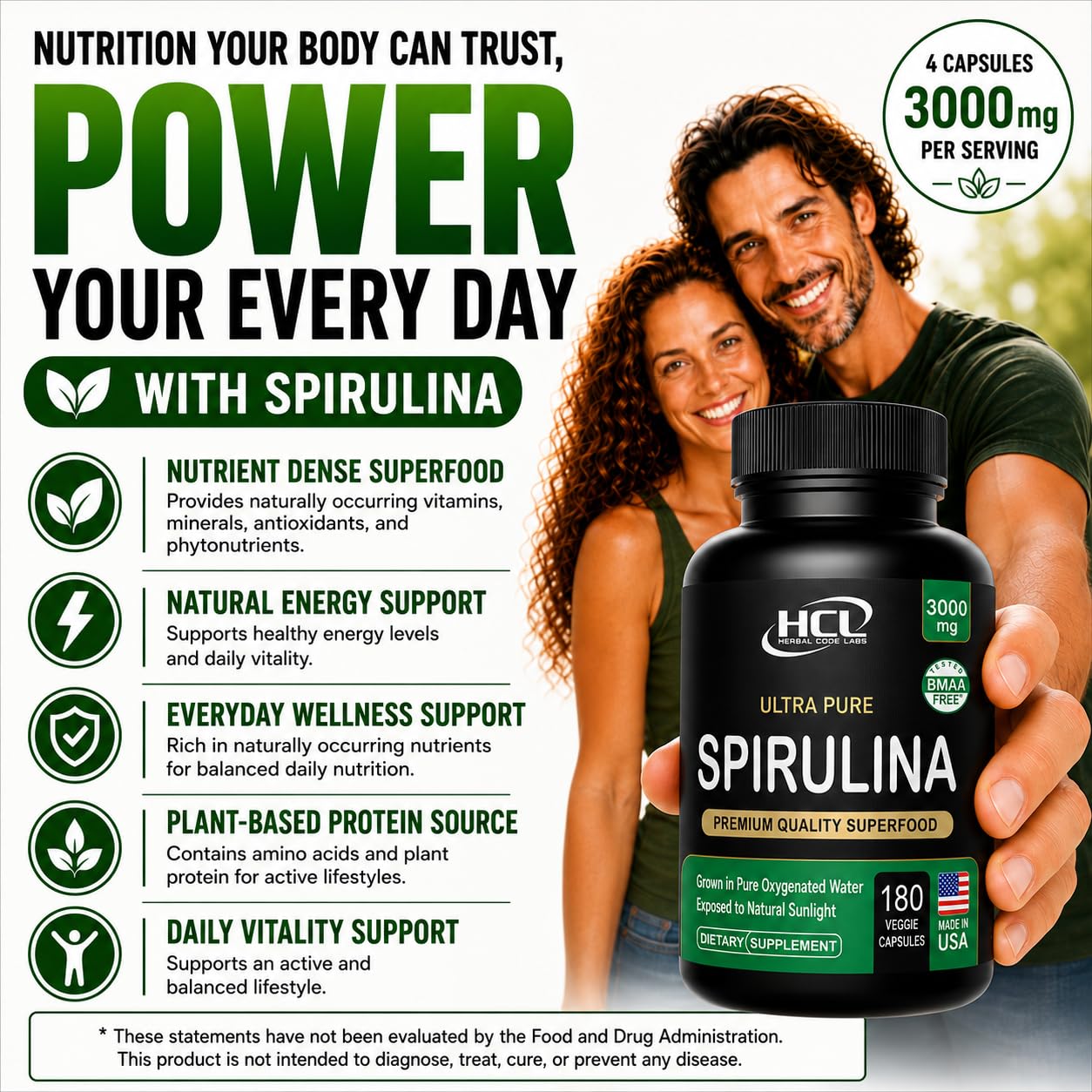 nutrient-rich spirulina for vitality