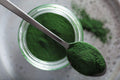 nutrient-rich spirulina herb powder