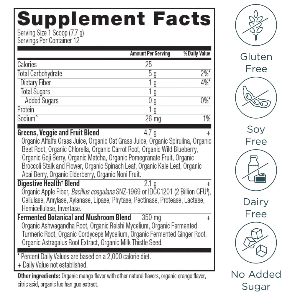 nutrient-rich super greens blend
