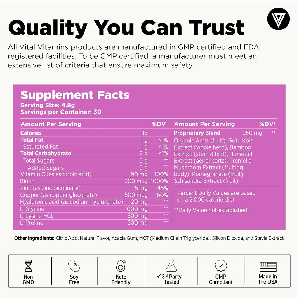 Nutrient-rich vegan collagen formula