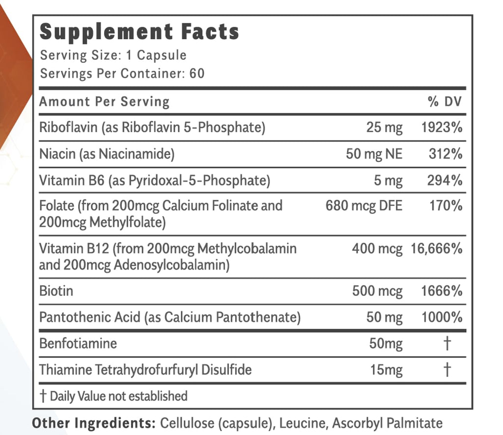 Nutrient-rich vitamin b complex supplement