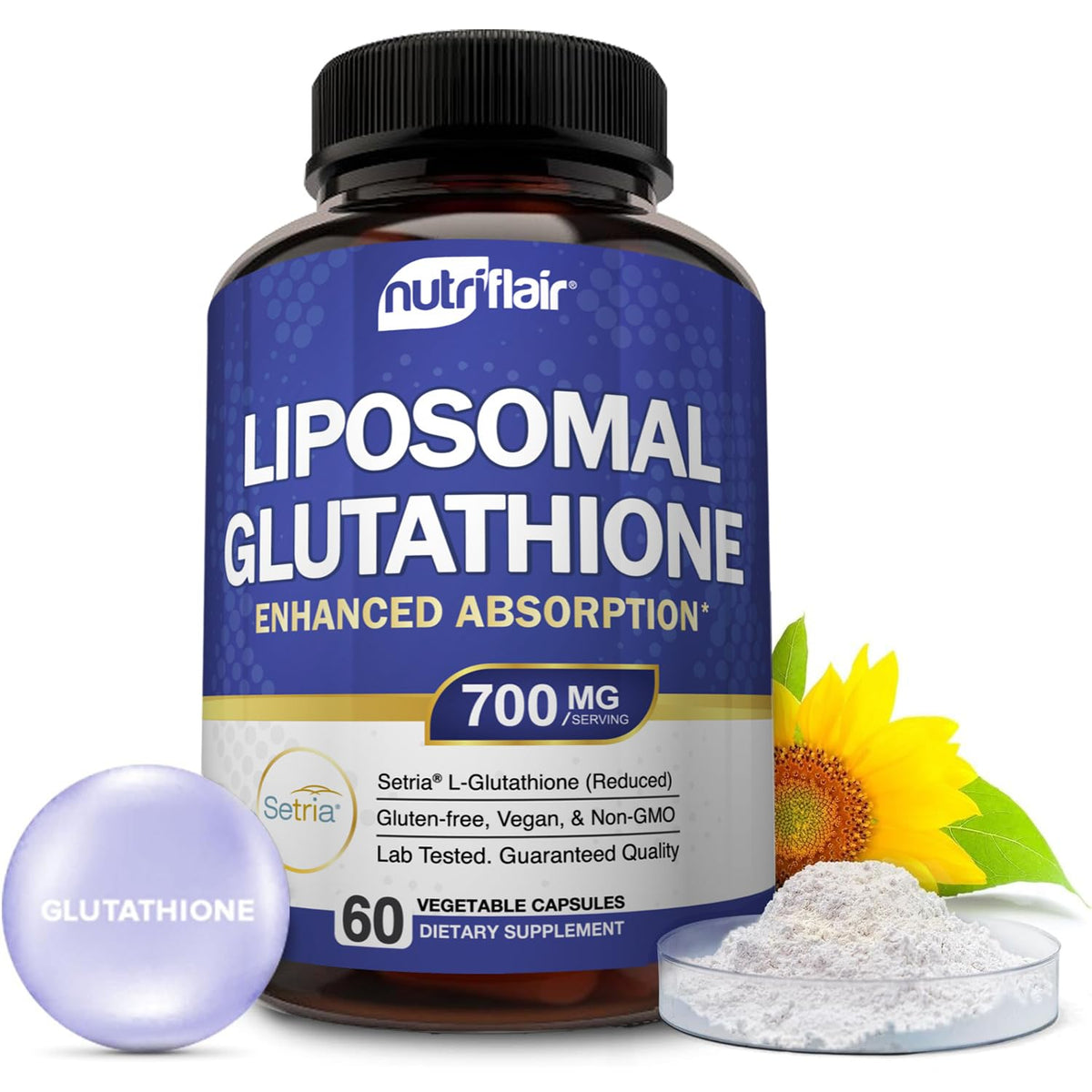 NutriFlair glutathione capsules for wellness