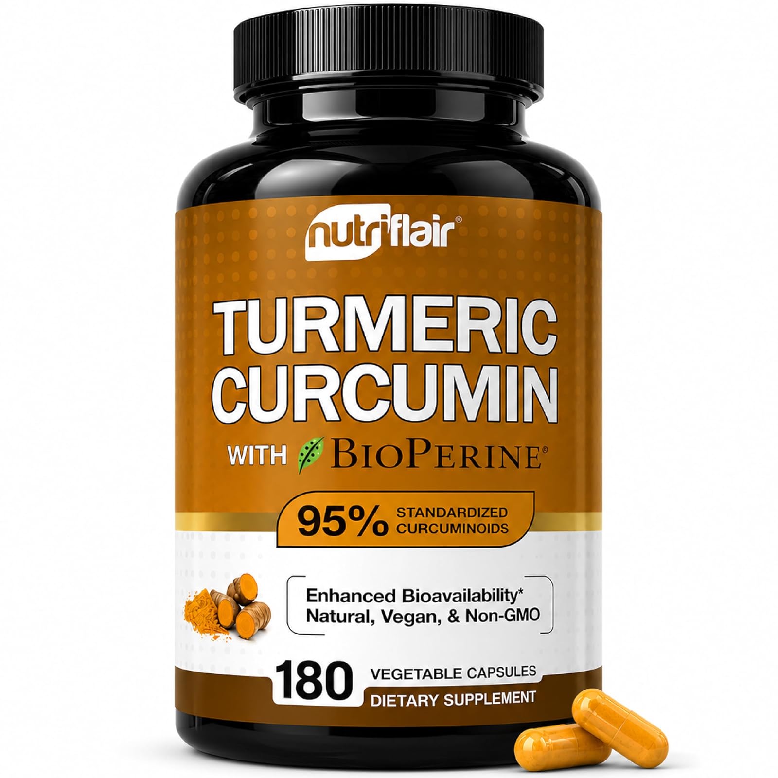 NutriFlair turmeric curcumin capsules