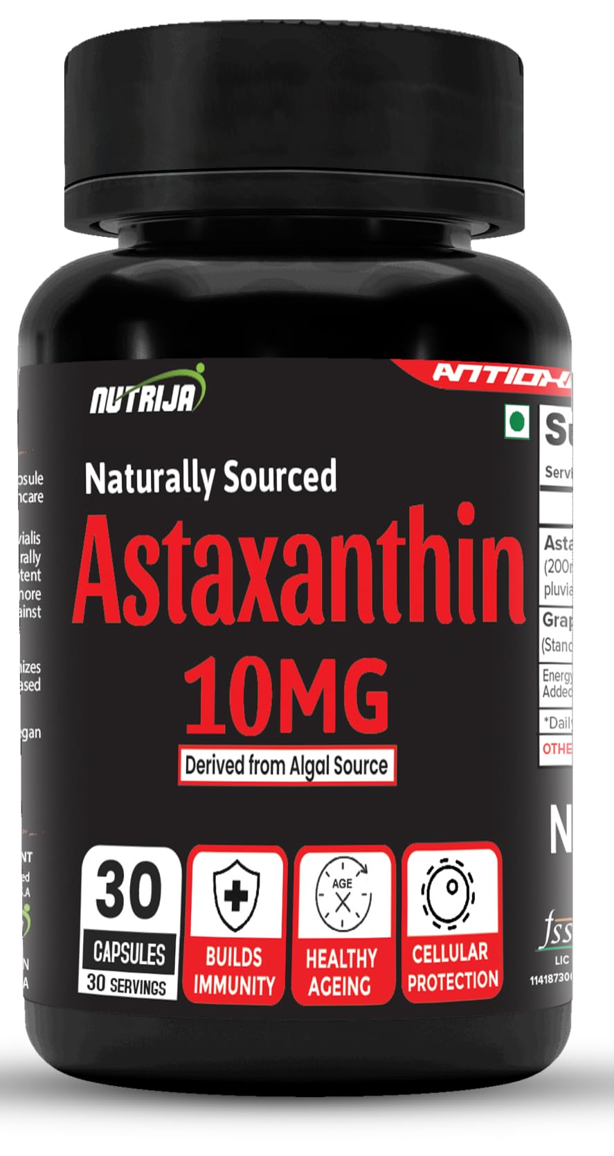 NutriJa Astaxanthin antioxidant capsules