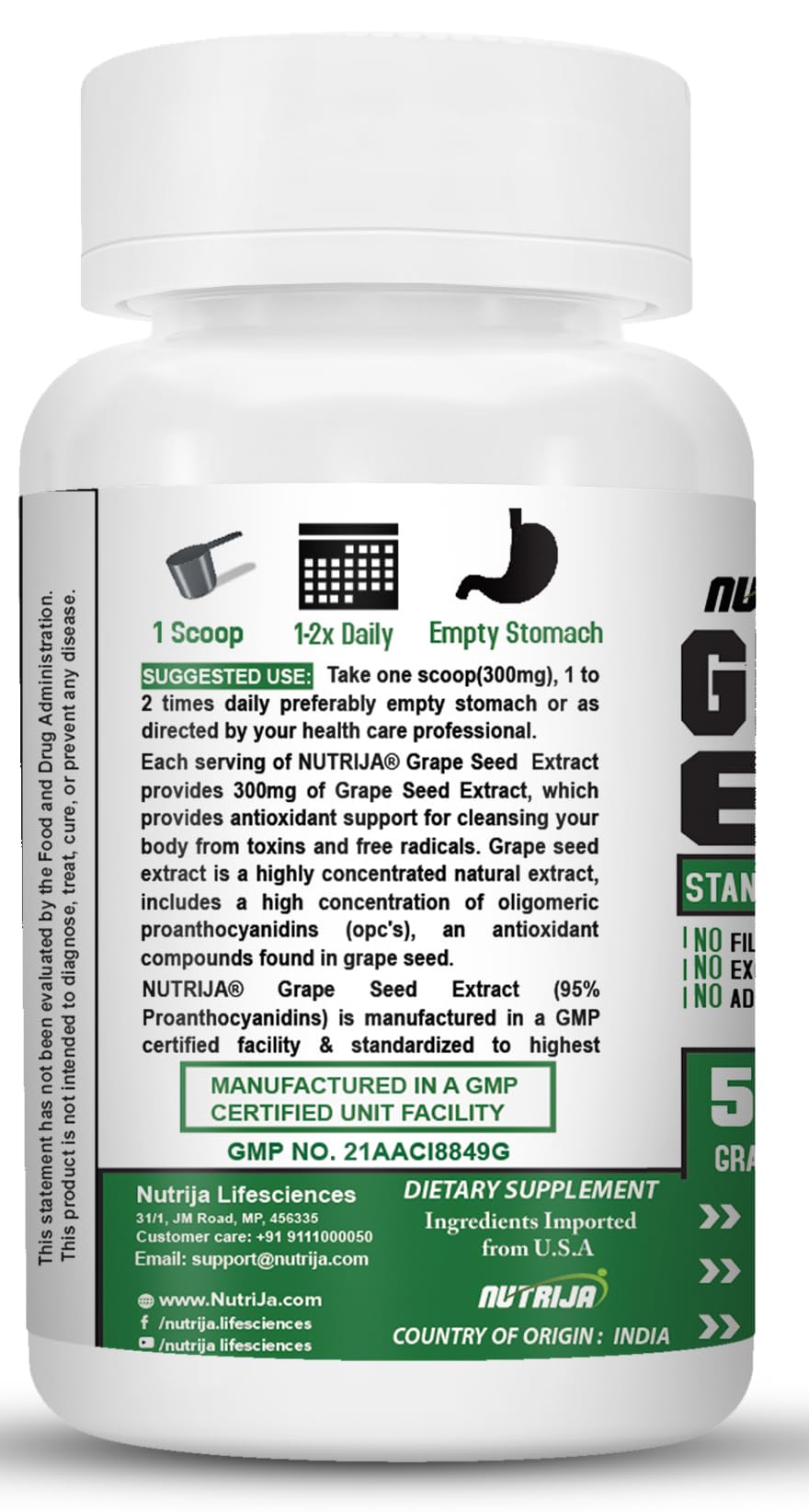 Nutrija grape seed extract for wellness