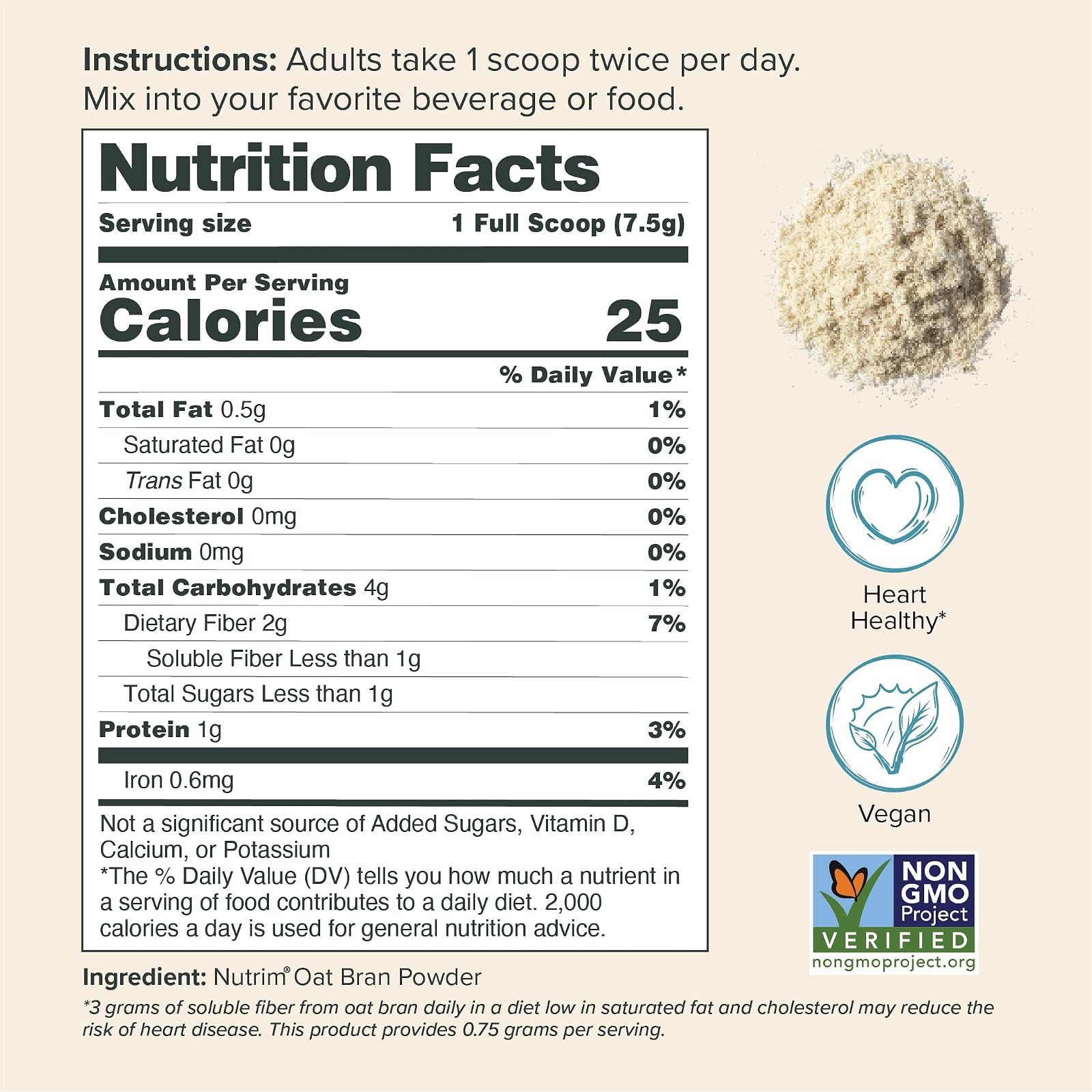 Nutrim oat bran for gut health
