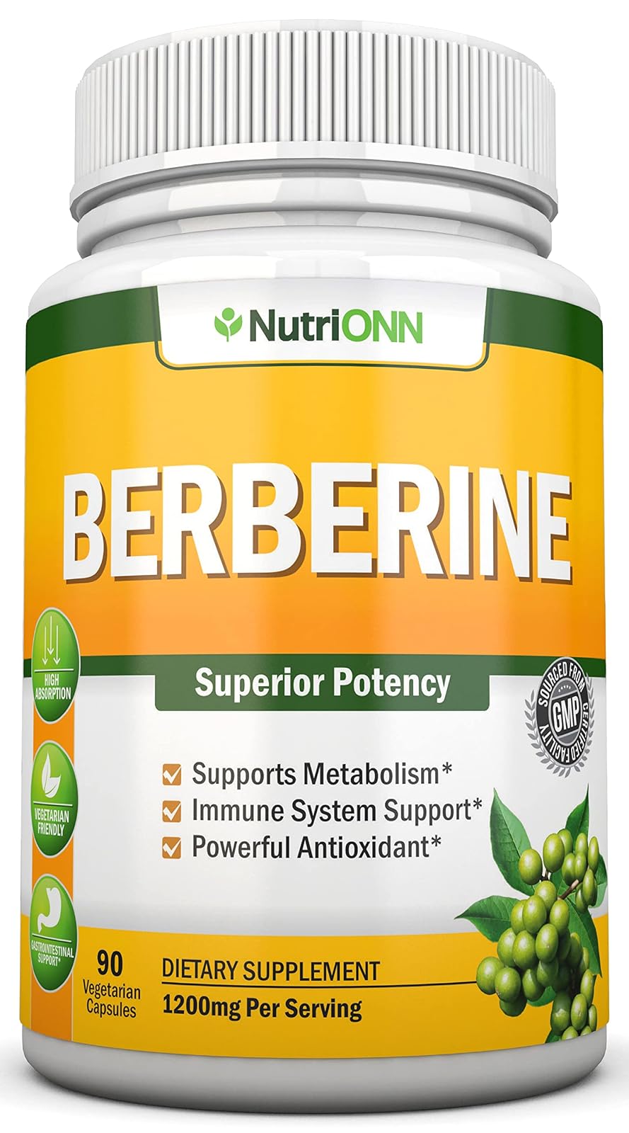 NutriONN berberine 1200 mg capsules