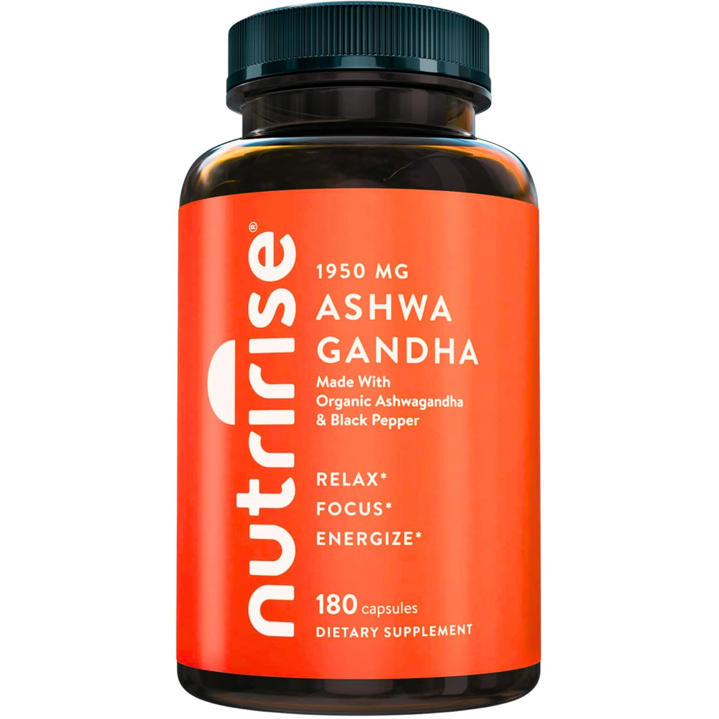 NutriRise ashwagandha capsules for stress relief