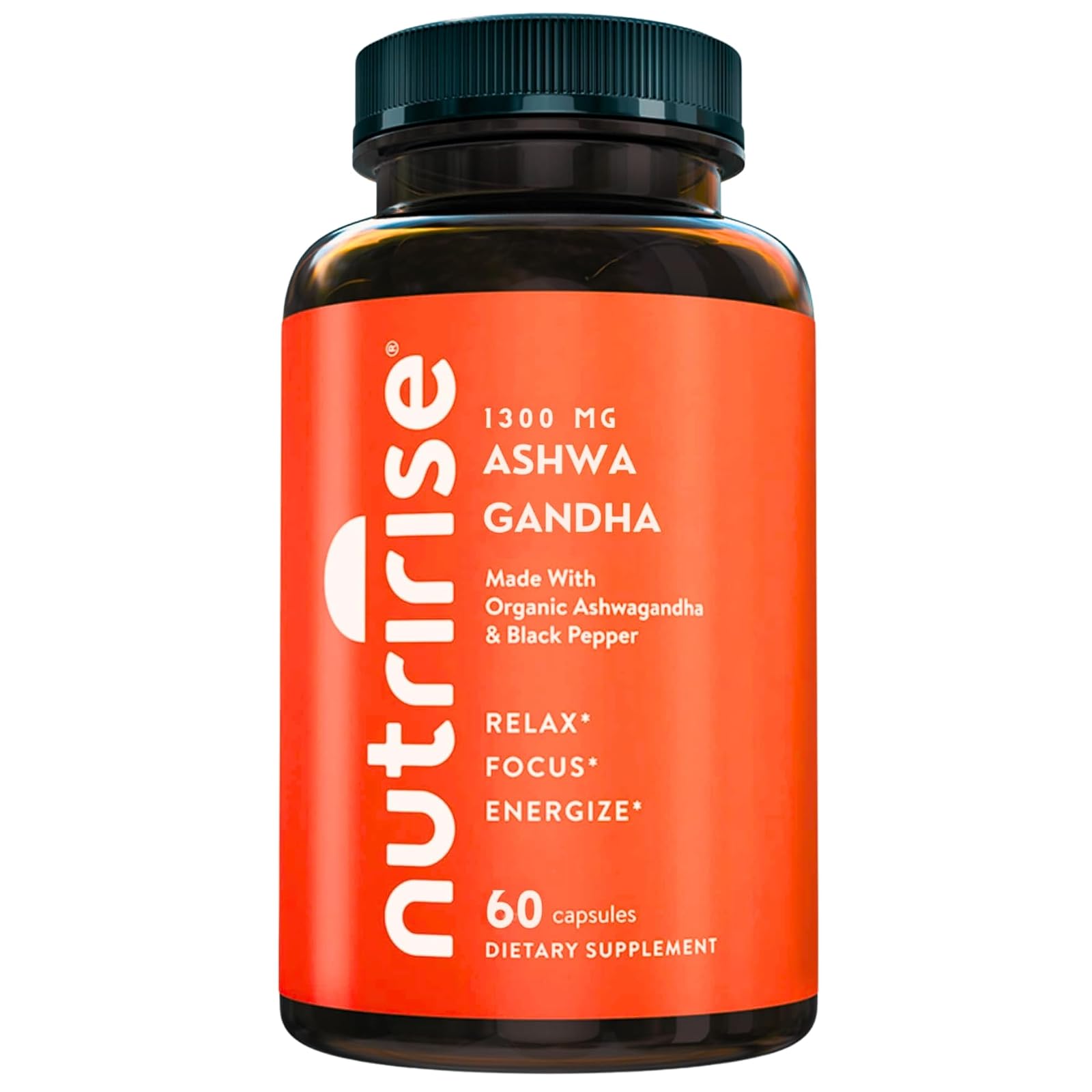 NutriRise ashwagandha capsules for stress relief
