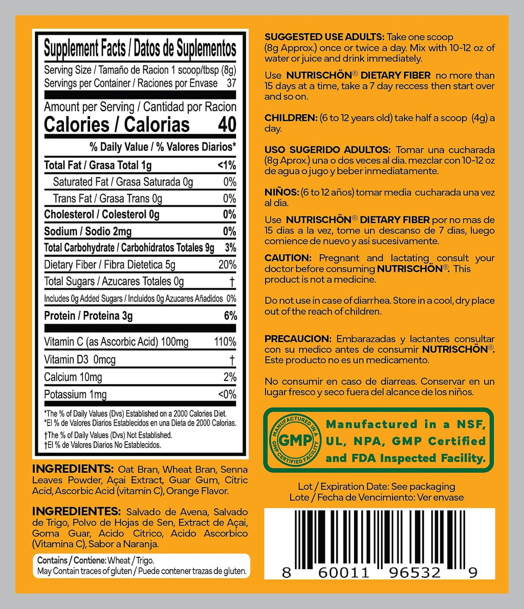 NUTRISCHON fiber supplement benefits