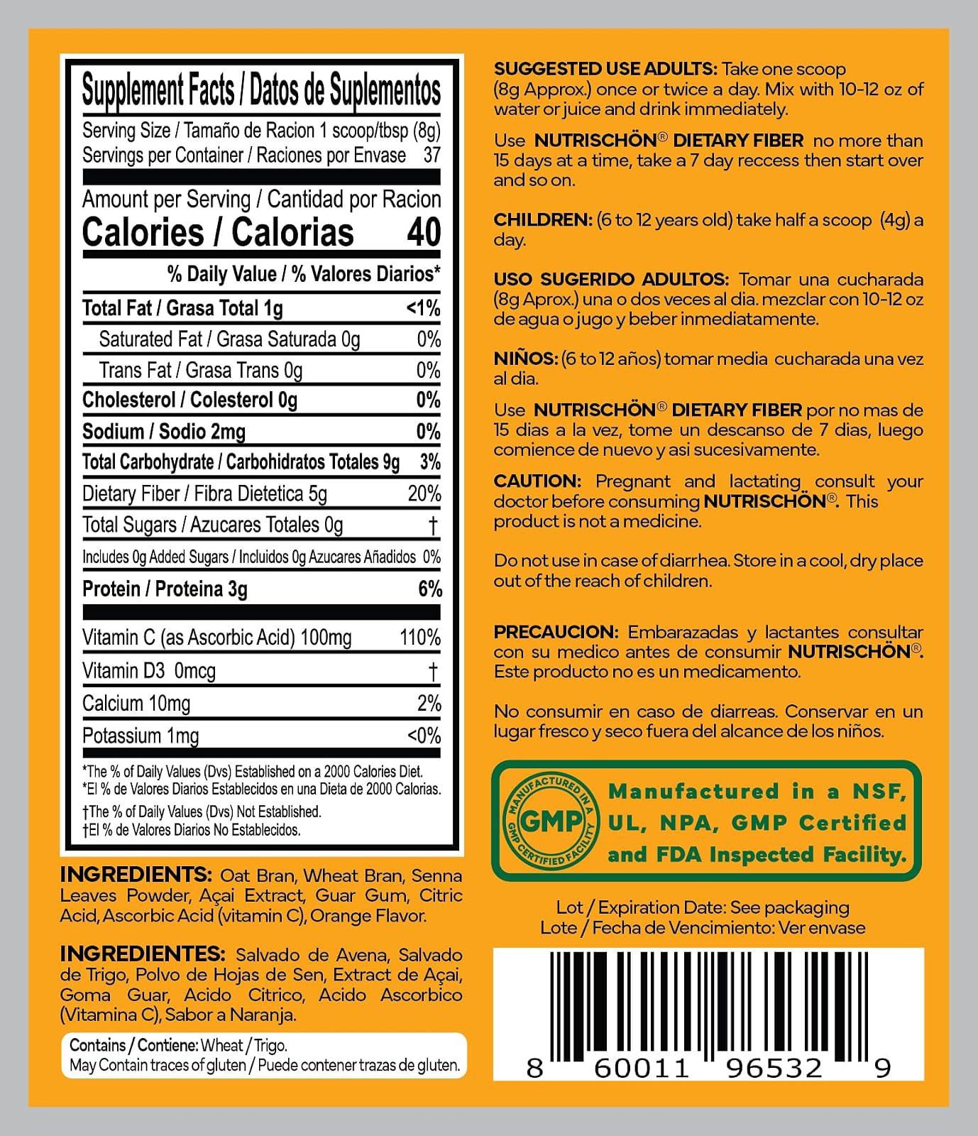NUTRISCHON fiber supplement benefits
