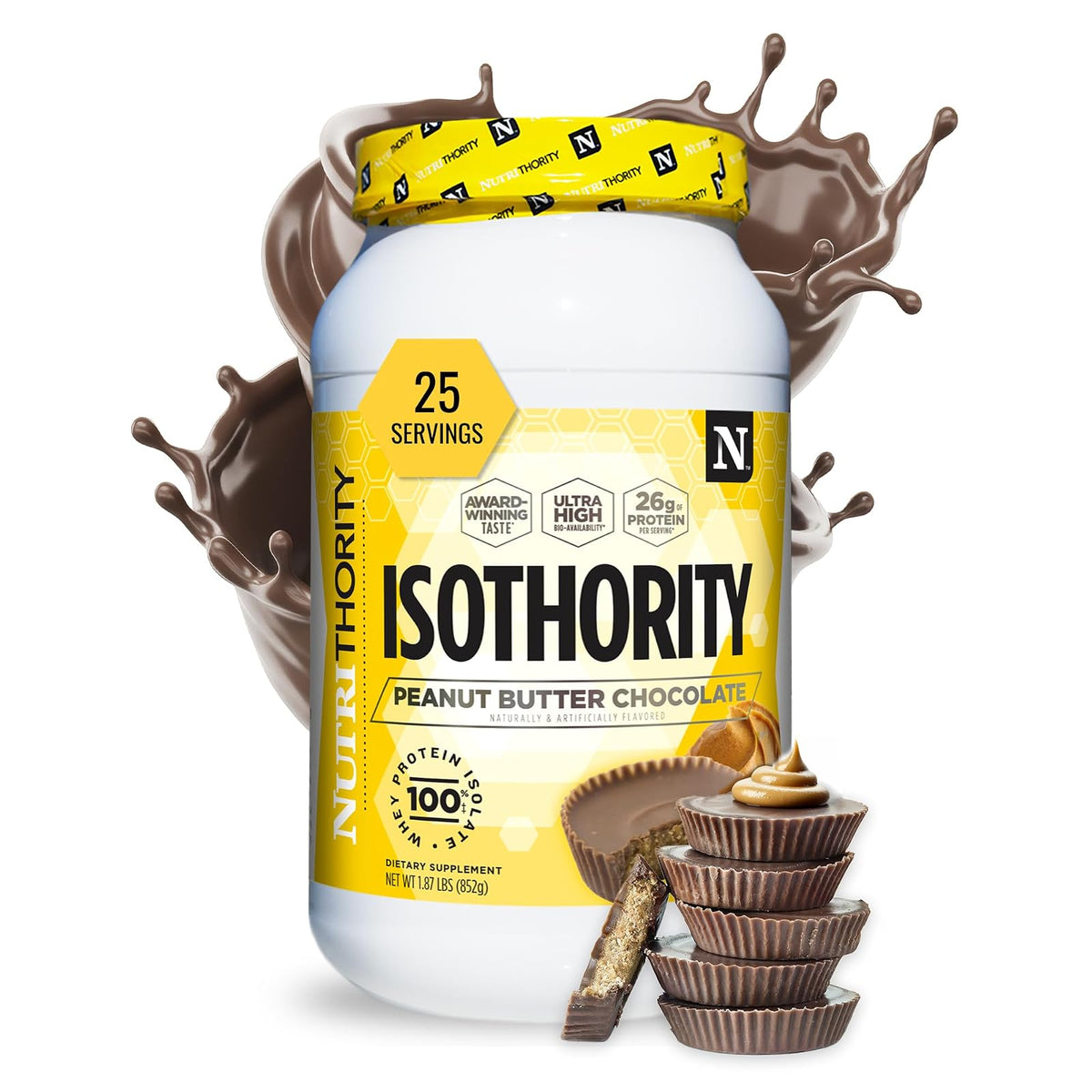 Nutrithority Isothority chocolate peanut butter protein