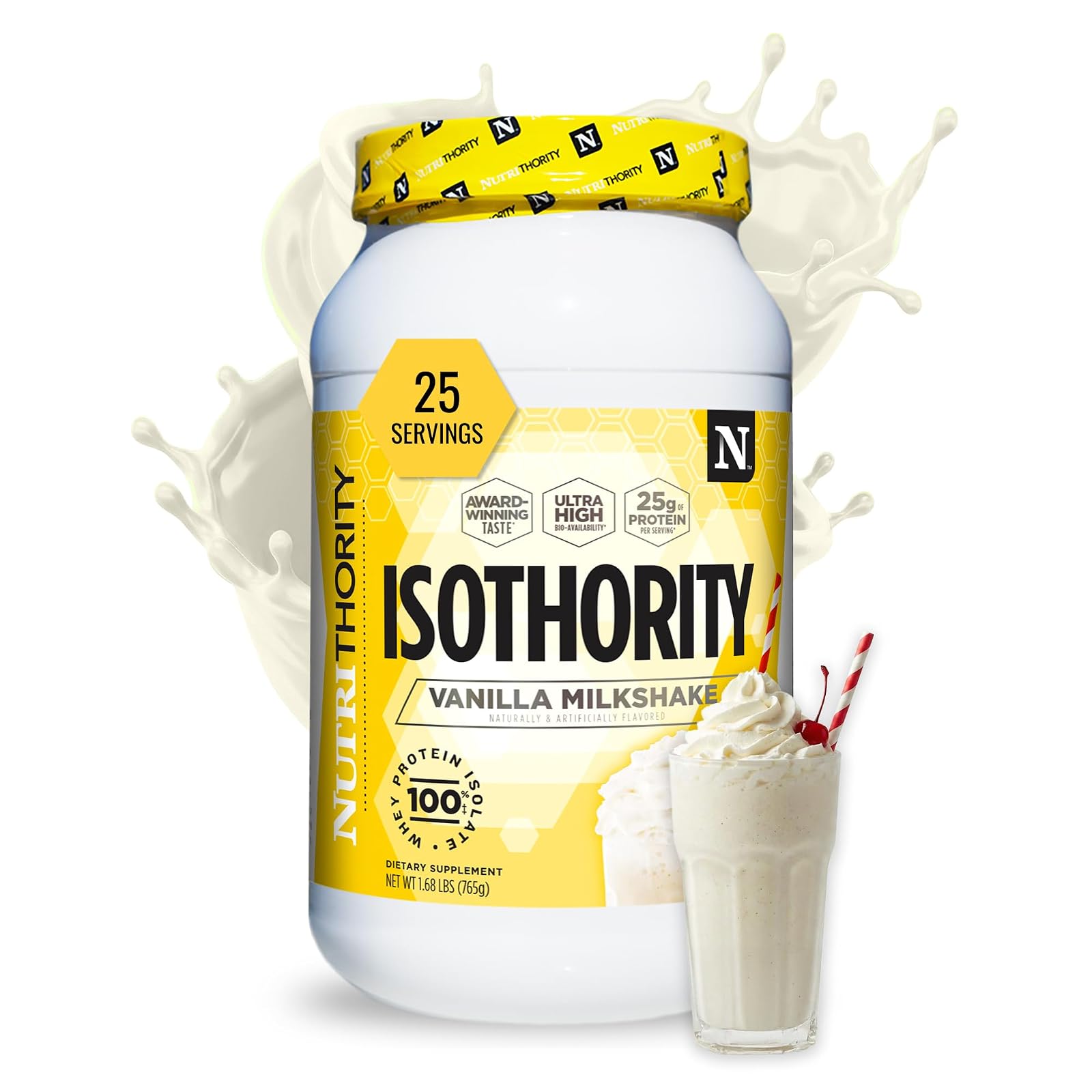 Nutrithority Isothority vanilla protein powder