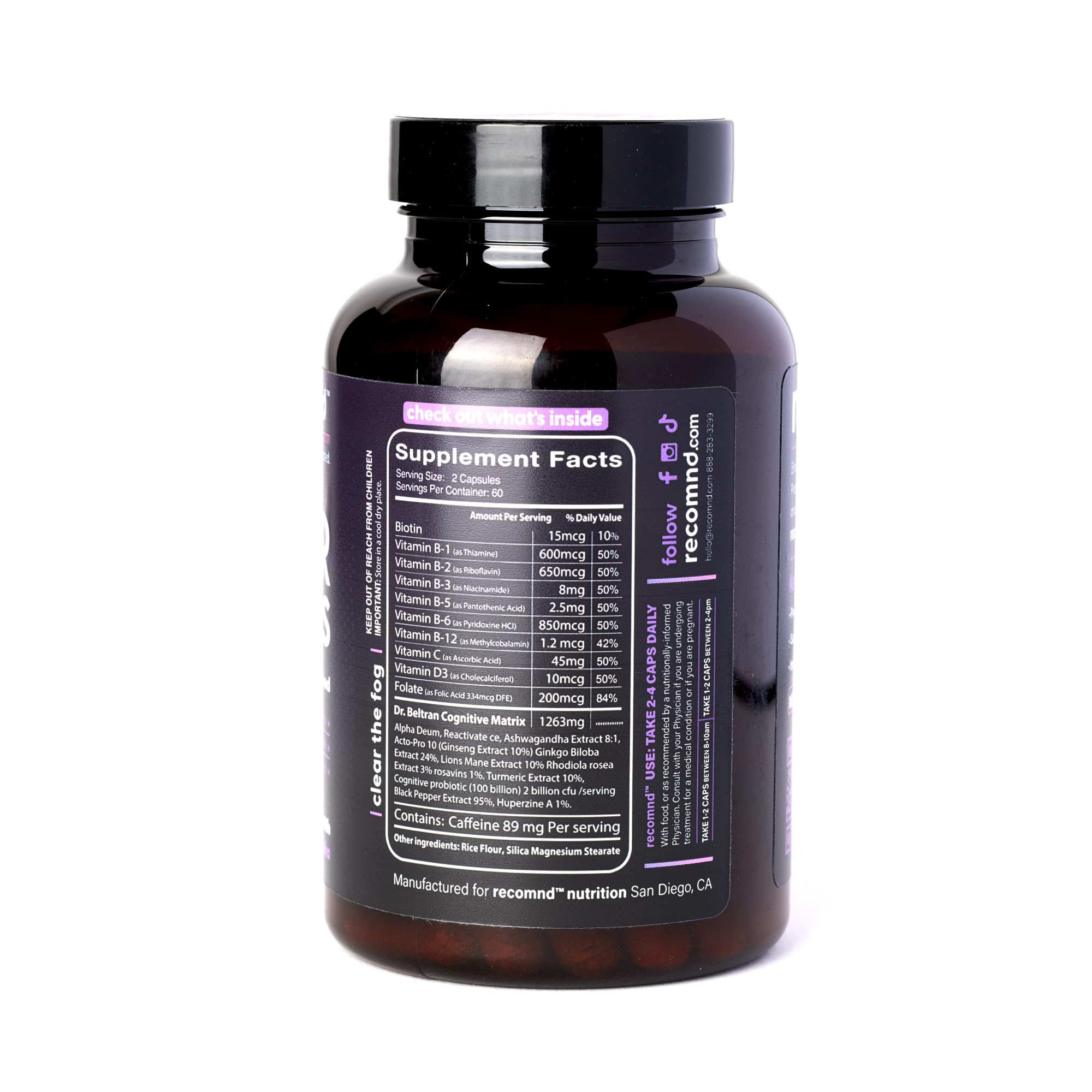 Nutrition blended vitamins for wellness