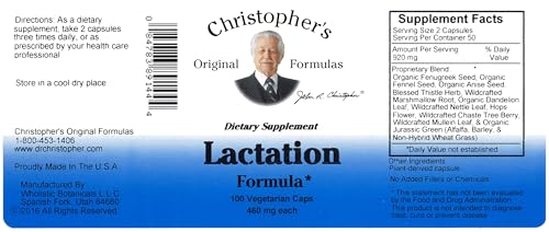 nutritional boost with lactation formula