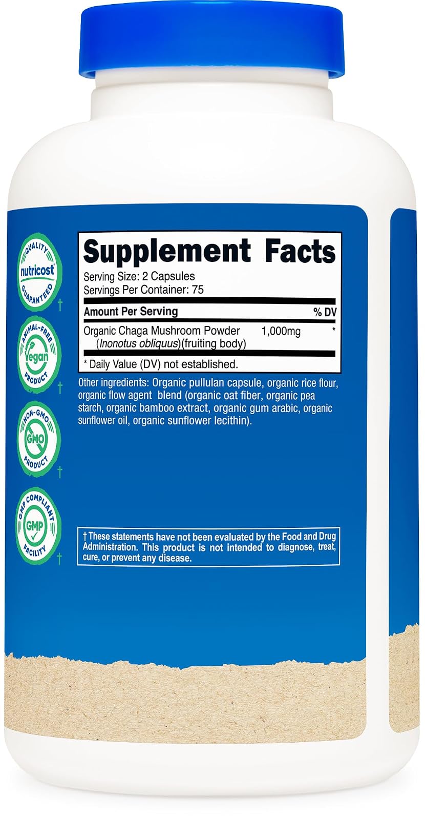 nutritional chaga mushroom supplement