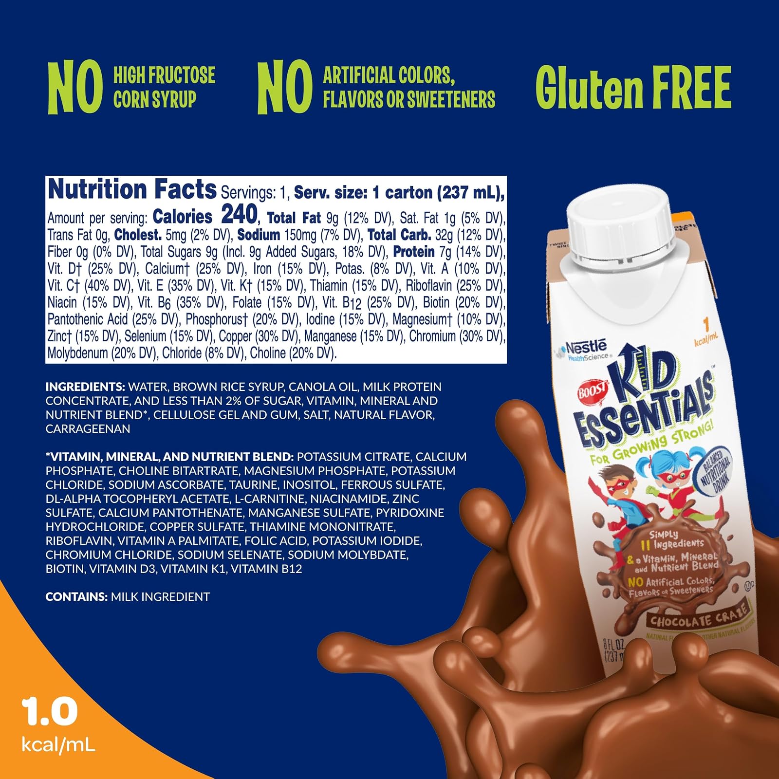 nutritional drink for active children
