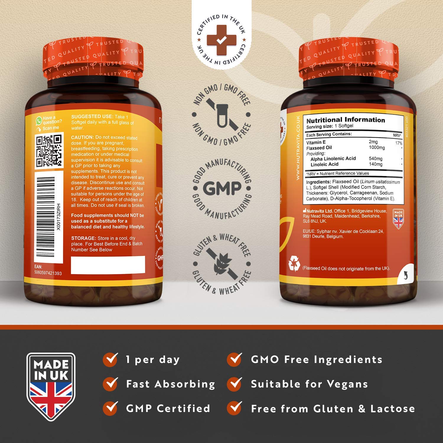 nutritional flax seed oil supplement