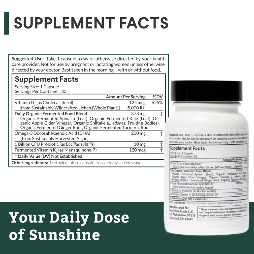 Nutritional Roots vitamin D3 daily supplement