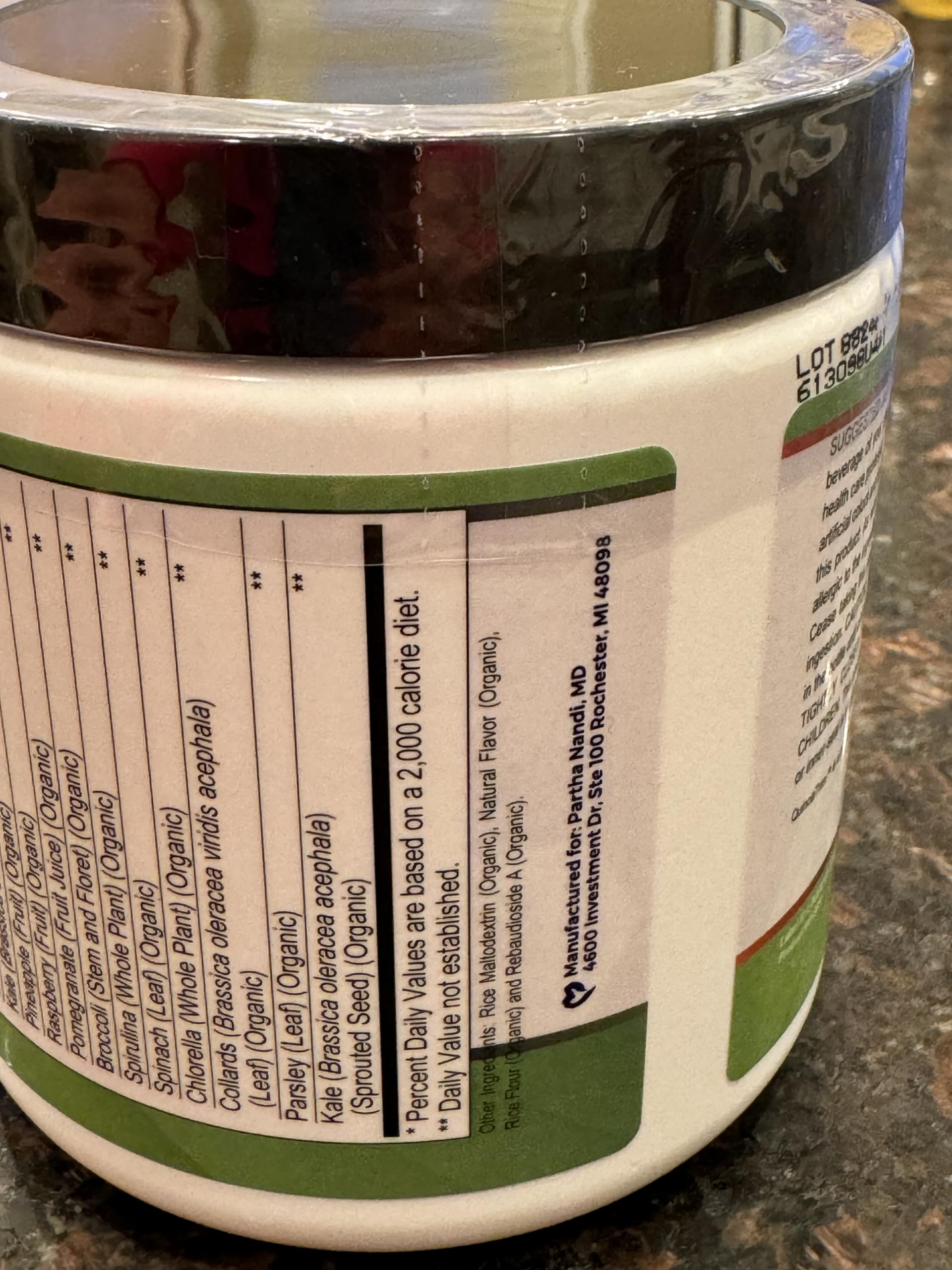 nutritional superfood powder for immune support