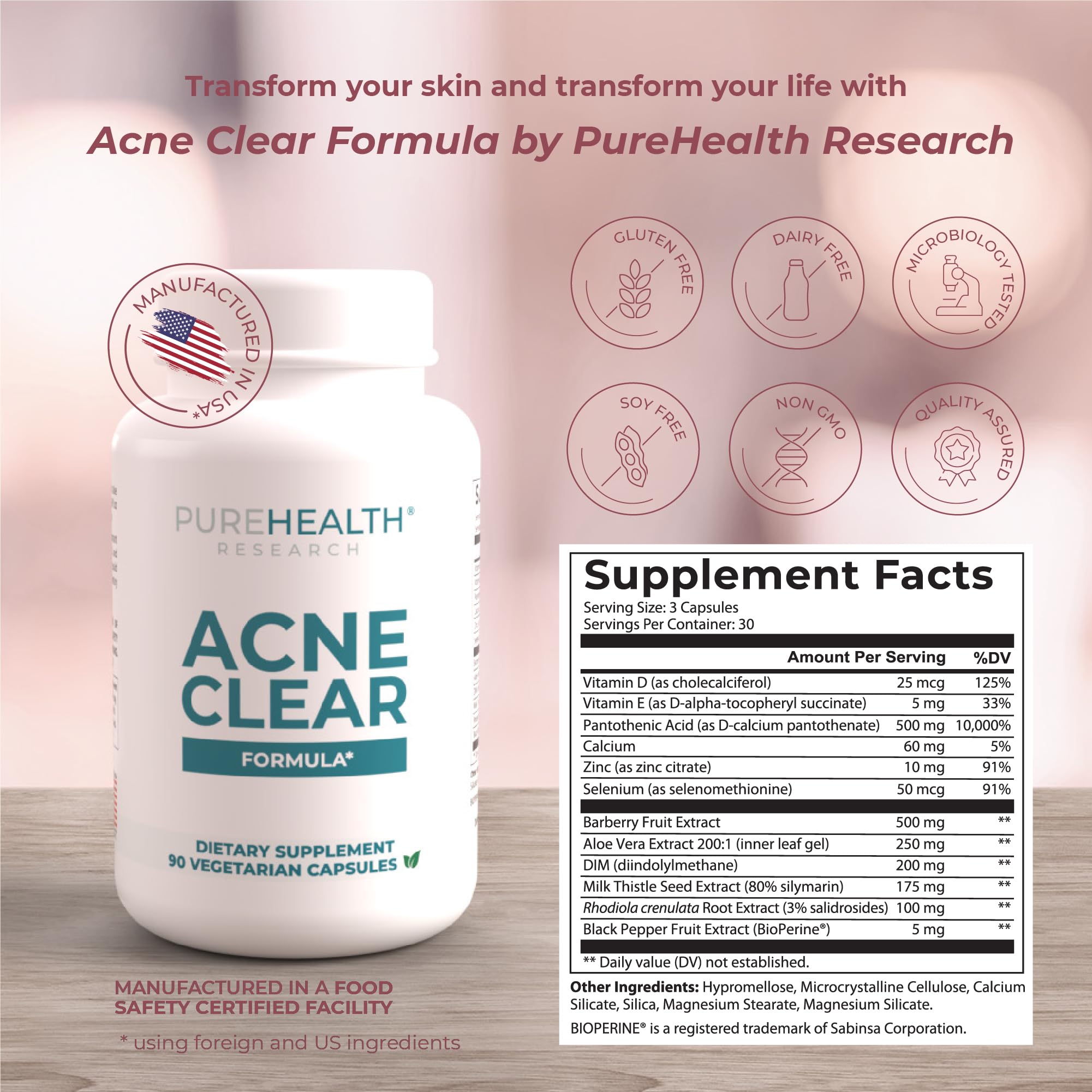 nutritional support for acne-prone skin