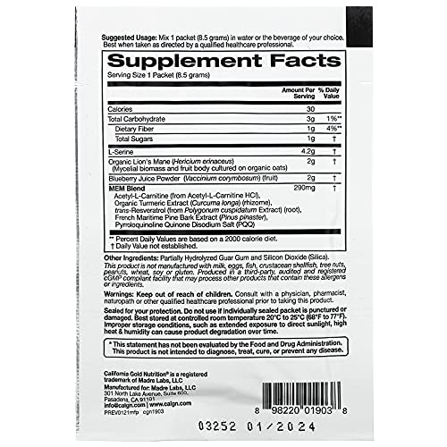 nutritional support for brain health