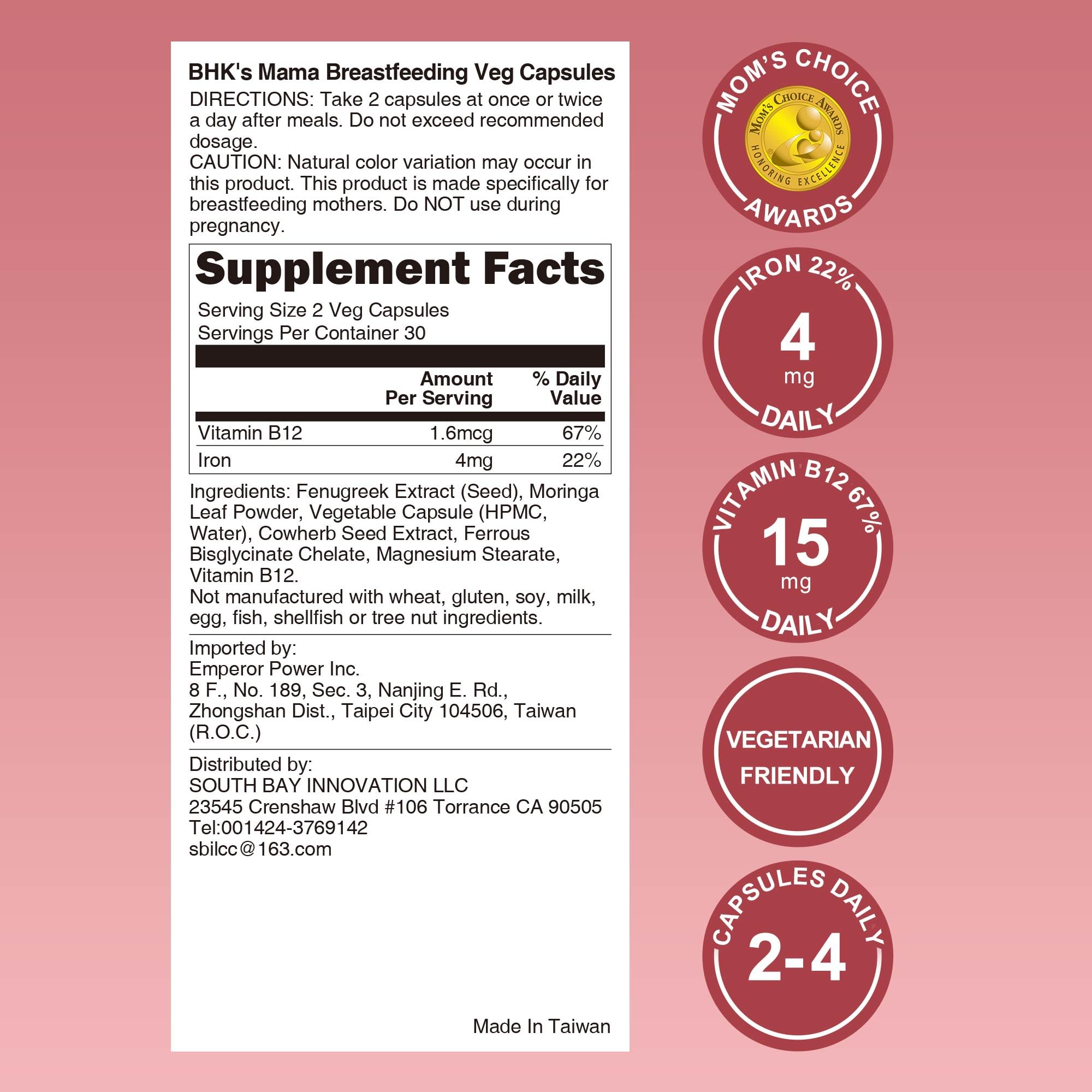 Nutritional support for breastfeeding moms