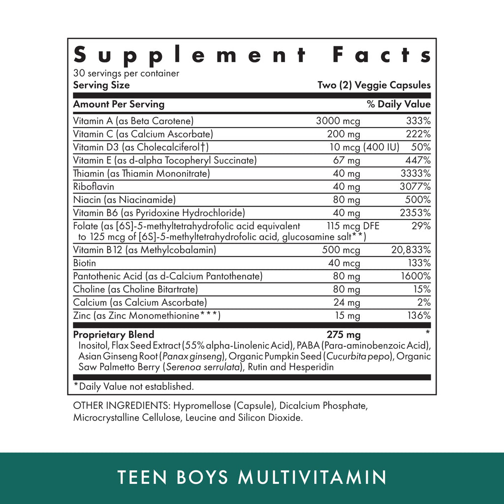 nutritional support for teenage boys