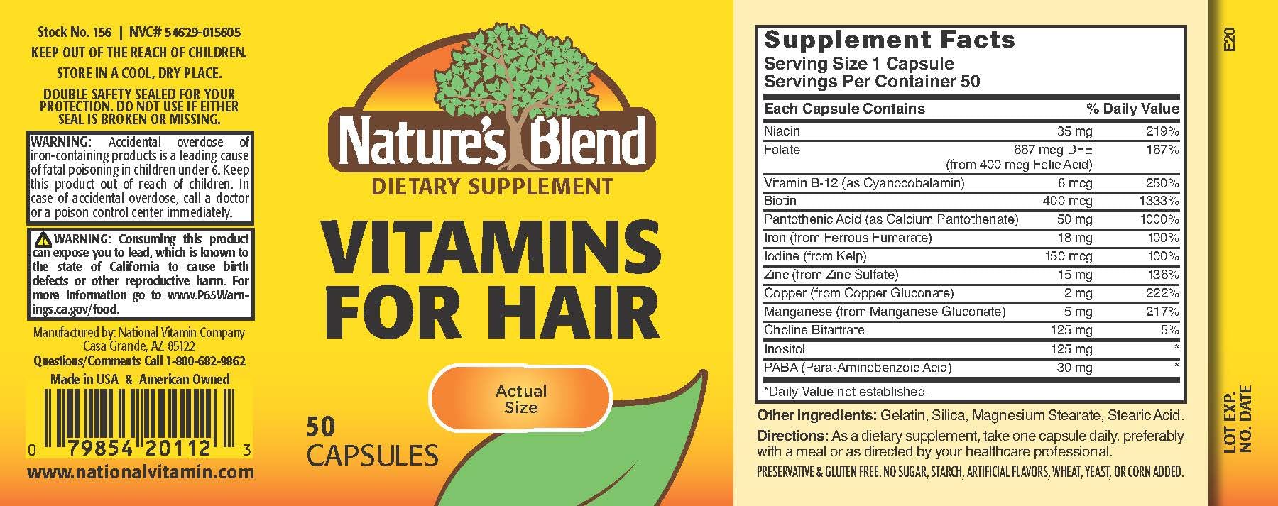 nutritional support for vibrant hair