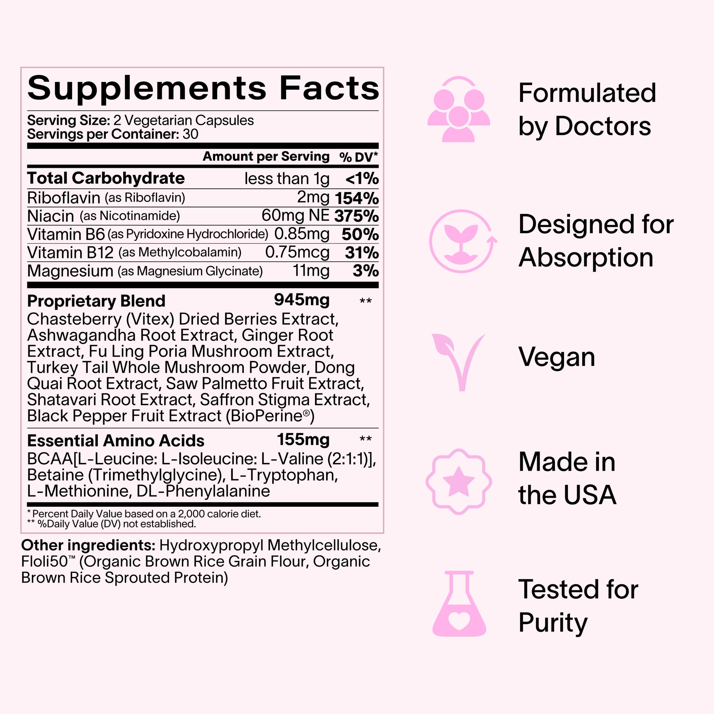 Nutritional support for women's health