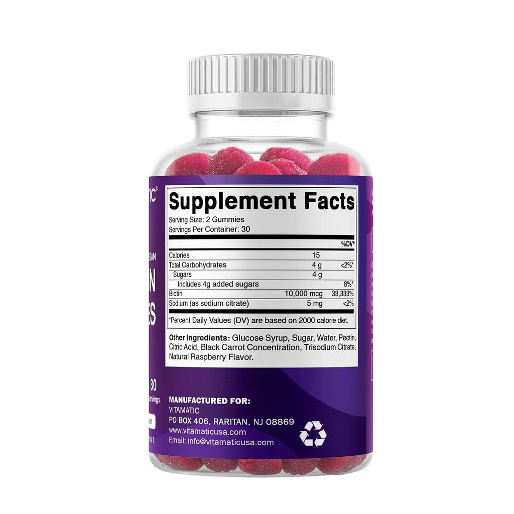 Nutritional support with biotin gummies