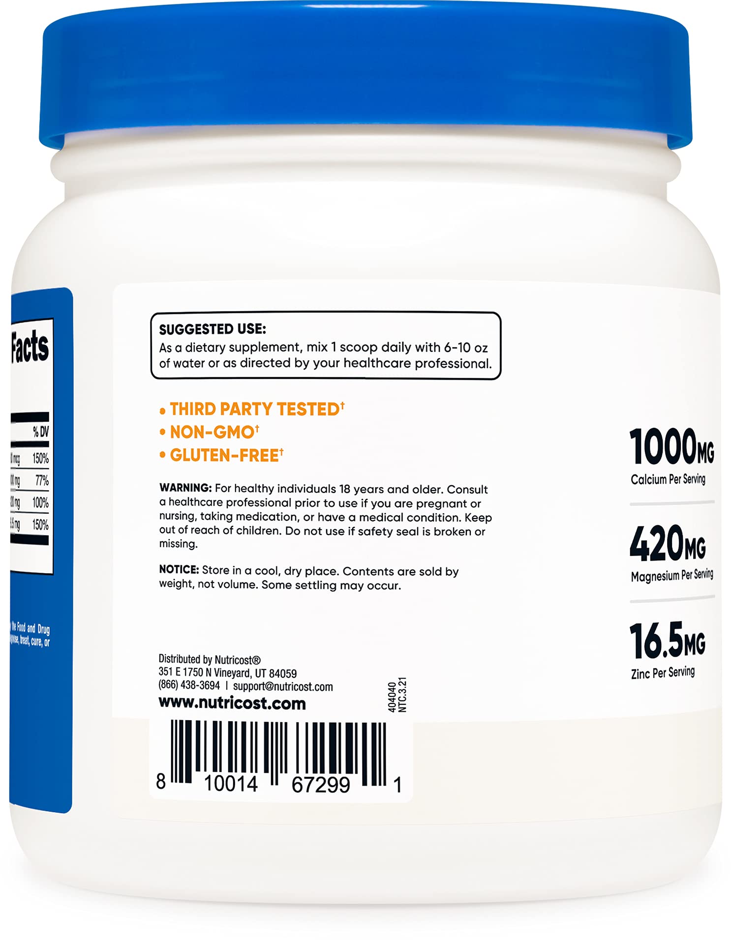 nutritional support with calcium and magnesium