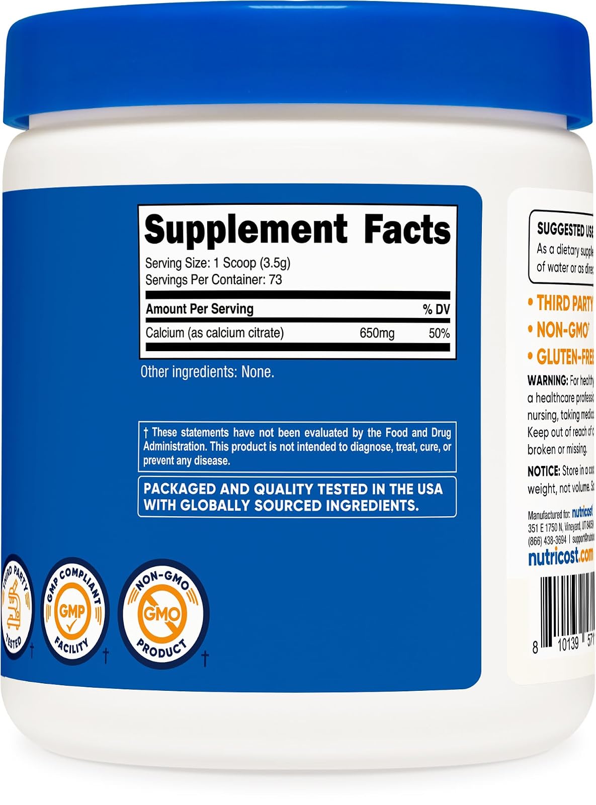 nutritional support with calcium citrate